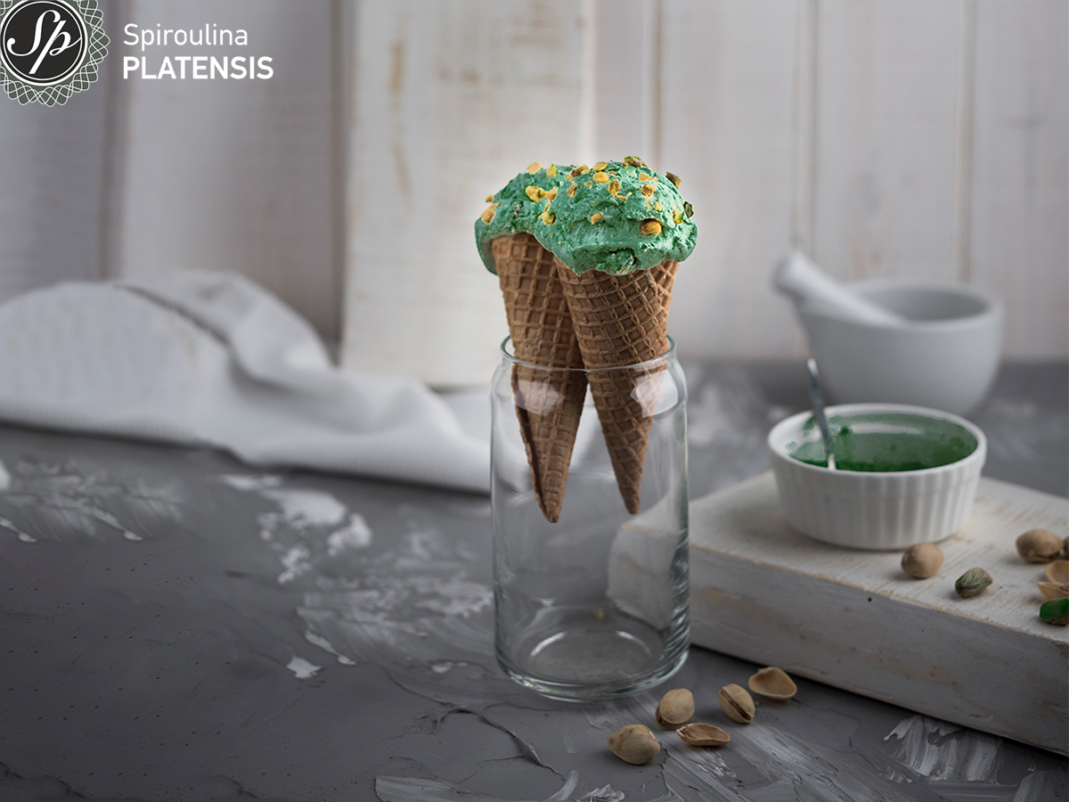 Παγωτό με Σκόνη Spiroulina PLATENSIS [Lactose free] - Spiroulina PLATENSIS